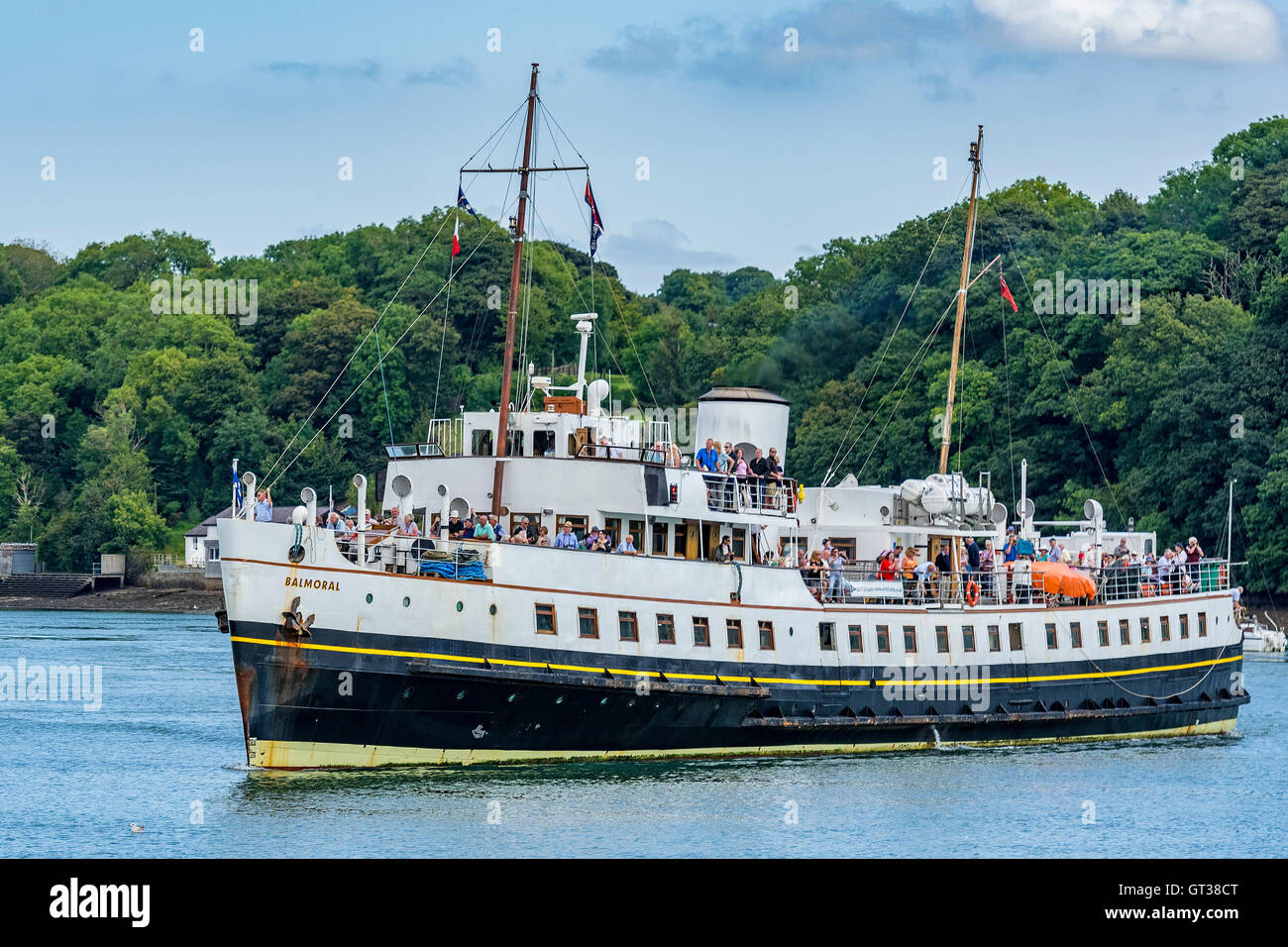 The MV Balmoral scenic cruise boat in the Menai Strait in Anglesey ...
