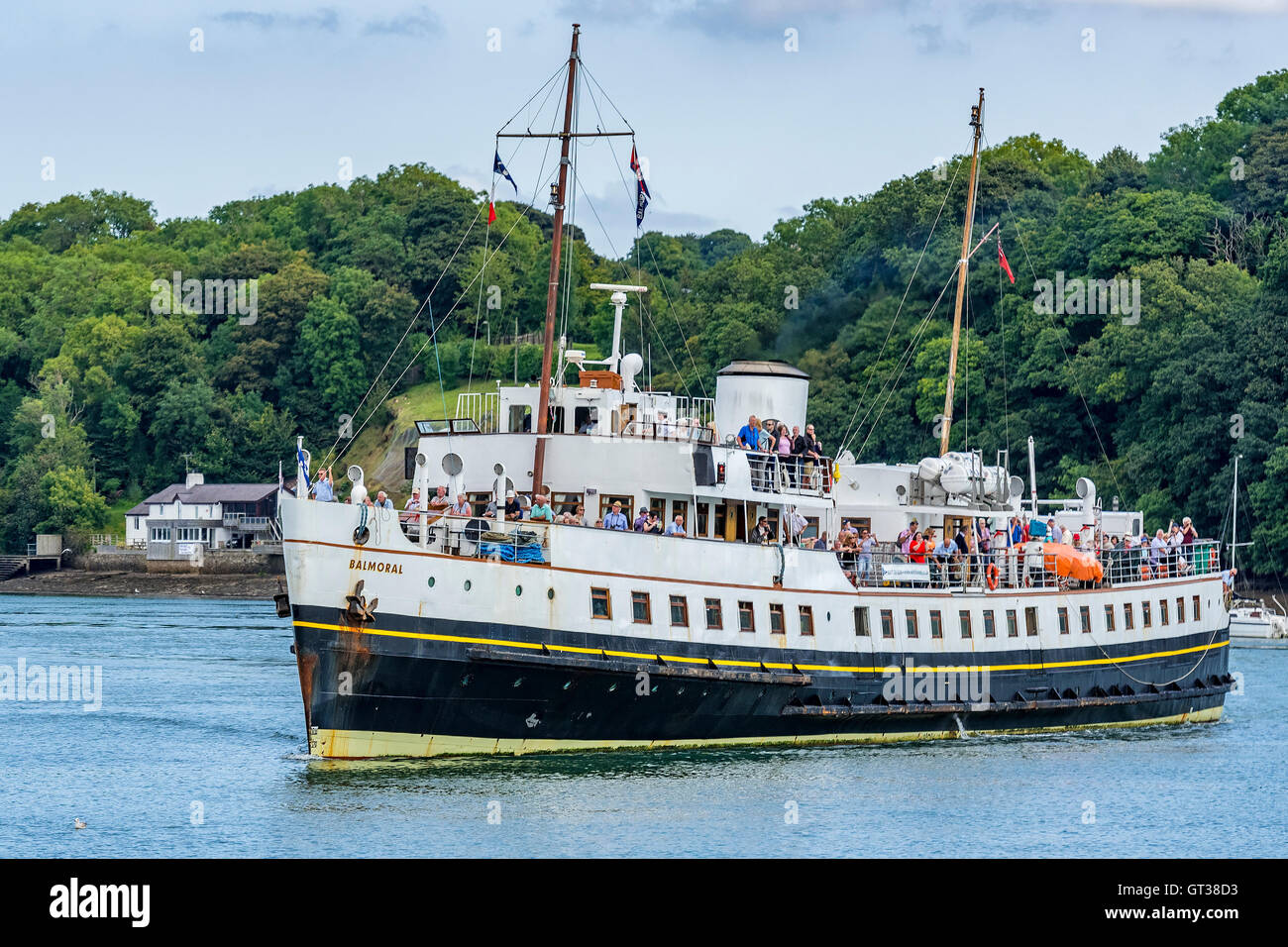The MV Balmoral scenic cruise boat in the Menai Strait in Anglesey ...