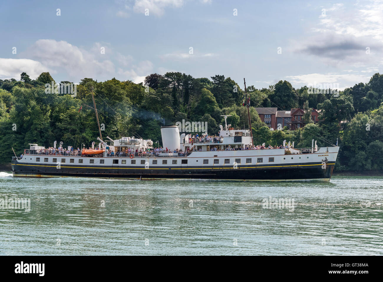 The MV Balmoral scenic cruise boat in the Menai Strait in Anglesey ...