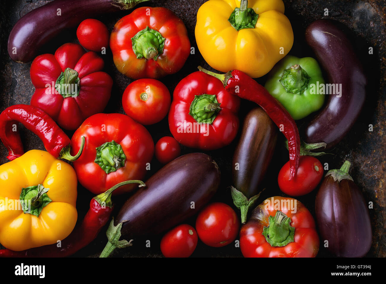 Variety of colorful paprika peppers Stock Photo - Alamy