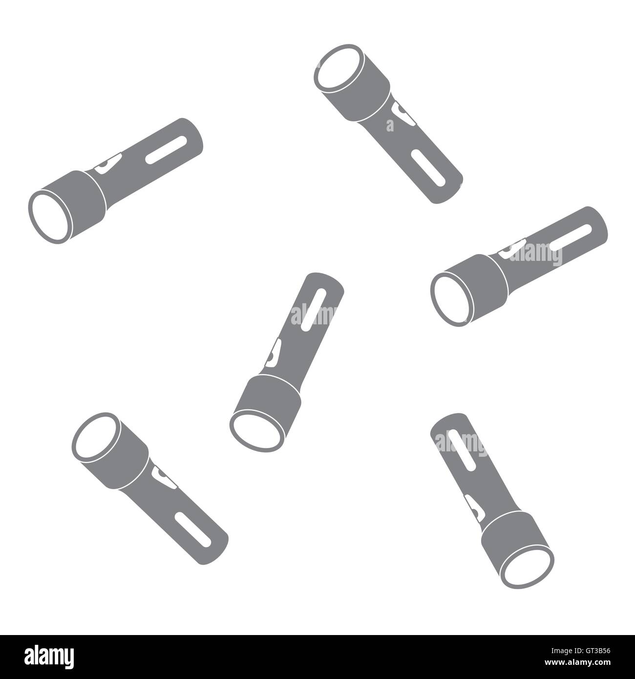 Nice picture of a colored flashlights on a white background Stock ...