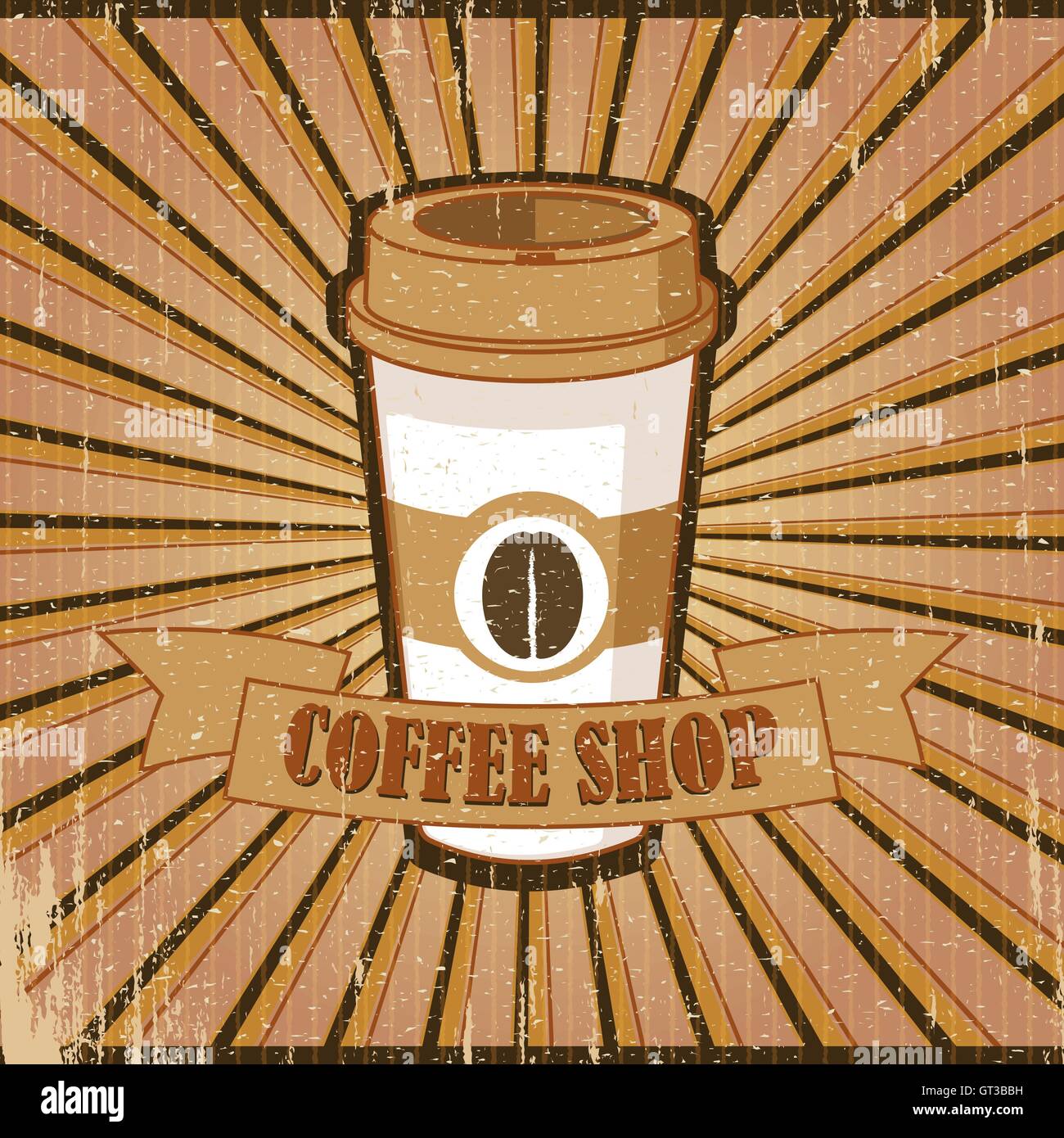 Vintage brown poster Coffee shop Stock Vector Image & Art - Alamy