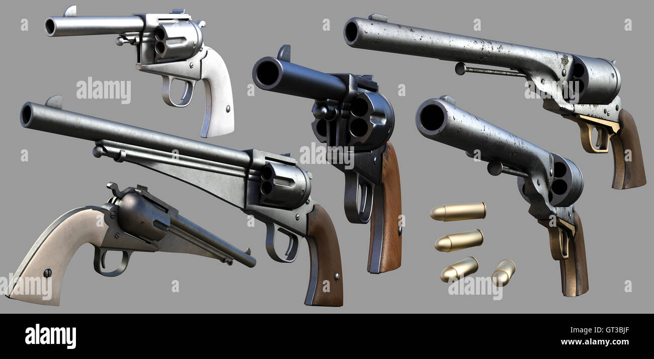 Six guns hi-res stock photography and images - Alamy
