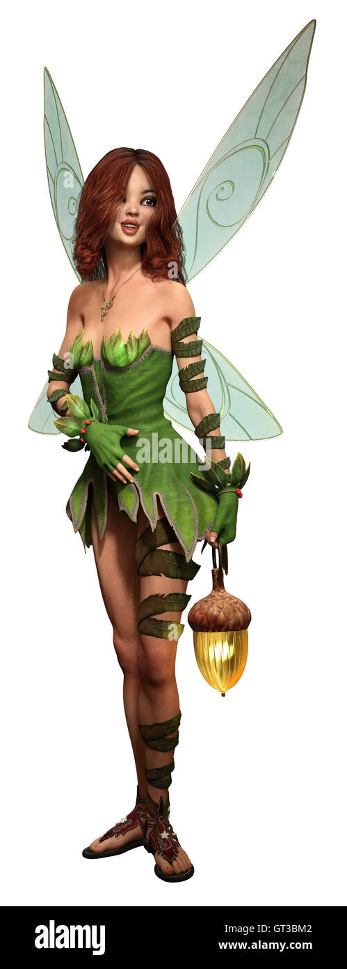 Cute fairy green wings Cut Out Stock Images & Pictures - Alamy