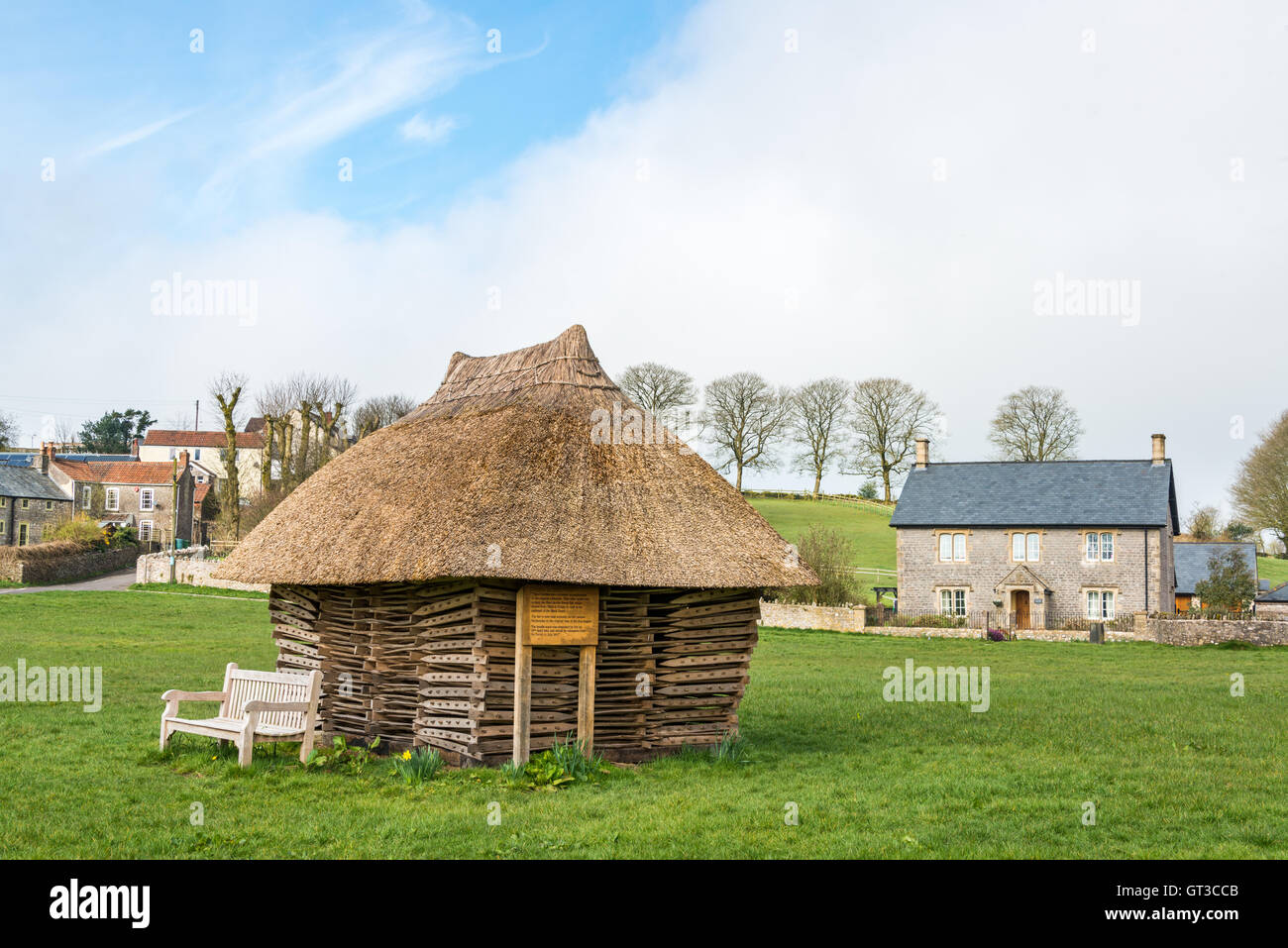 Priddy Green Hurdle Stack Stock Photo - Alamy