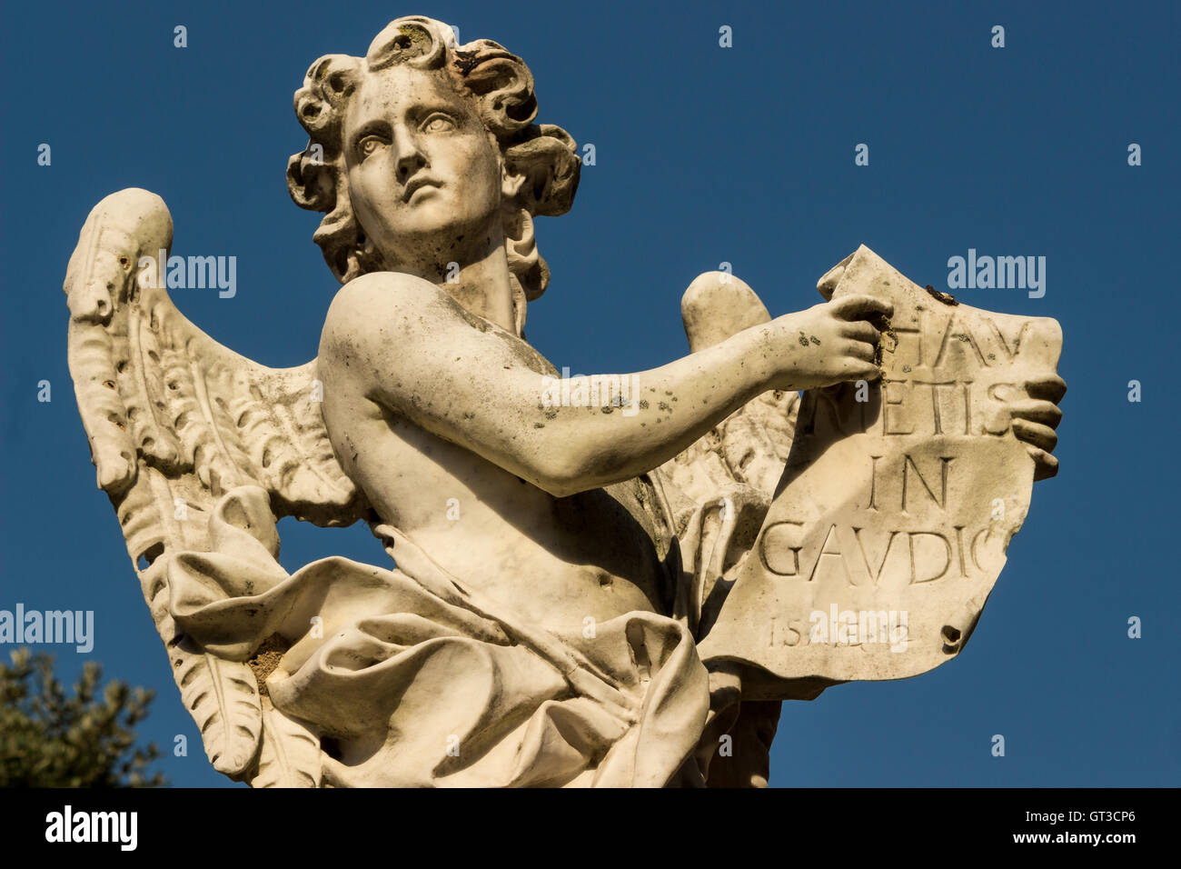 A statue of an angel with the table Stock Photo - Alamy