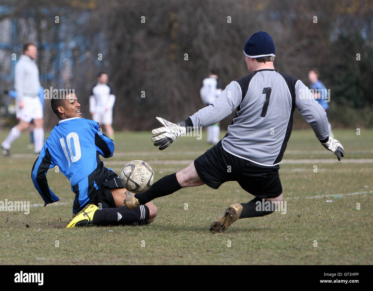 Hackney Boorugh score their first goal - AC Islington (red) vs Hackney ...
