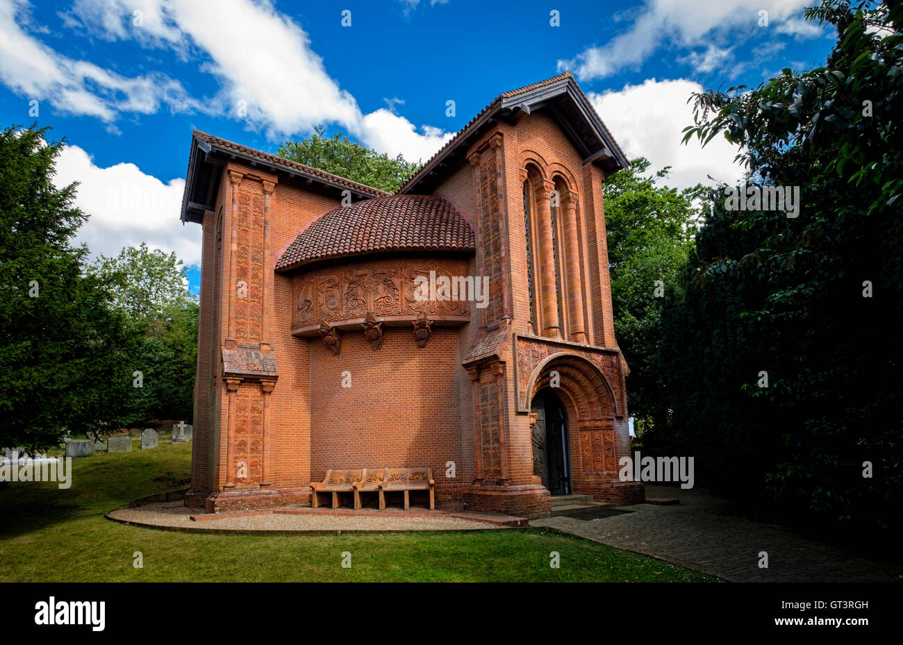 Watts Cemetery Chapel Compton Surrey. Designed by Mary Watts Stock ...