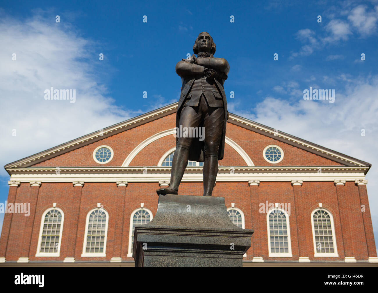 BOSTON,MASSACHUSETTS,USA - JULY 15,2016: Statue of Revolutionary ...