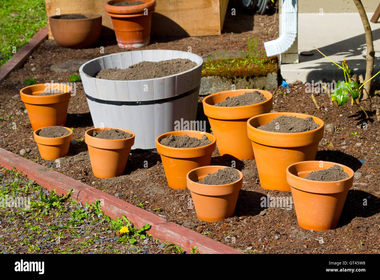 Herb Garden Prepped and Ready Stock Photo - Alamy