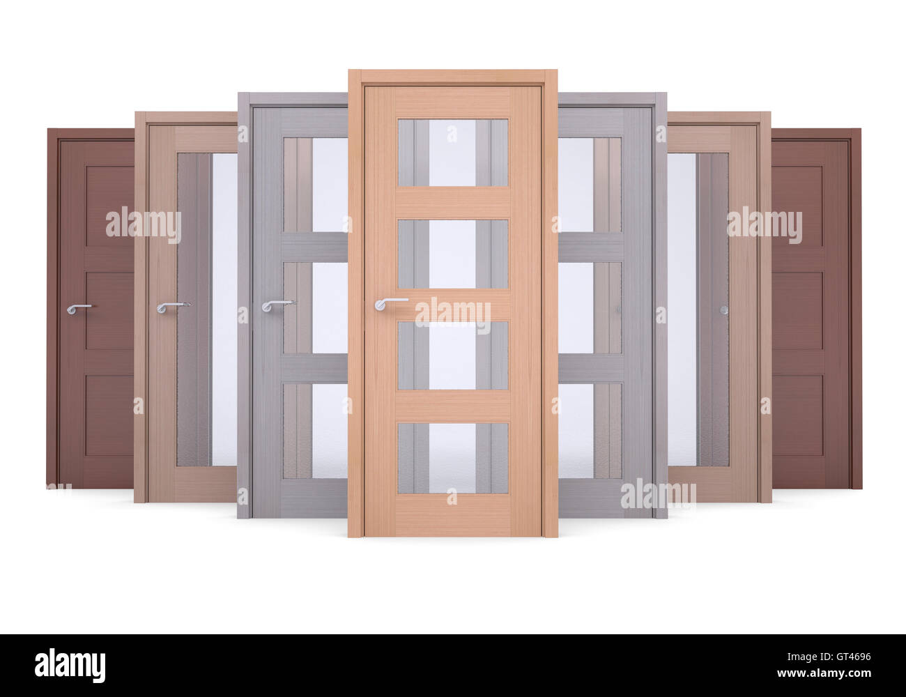 Group of wooden doors Stock Photo - Alamy
