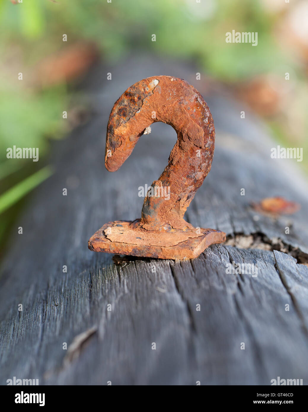 Rusted steel hook Stock Photo - Alamy