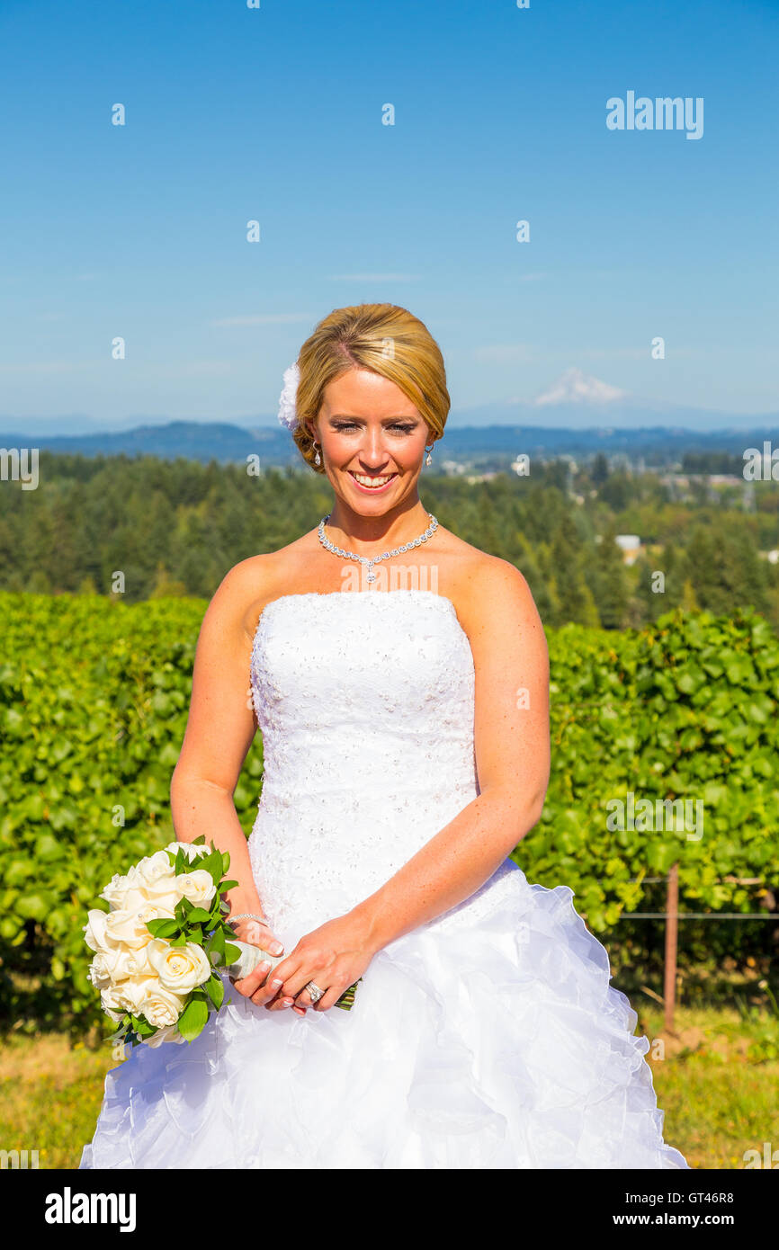 Bride On Her Wedding Day Stock Photo - Alamy