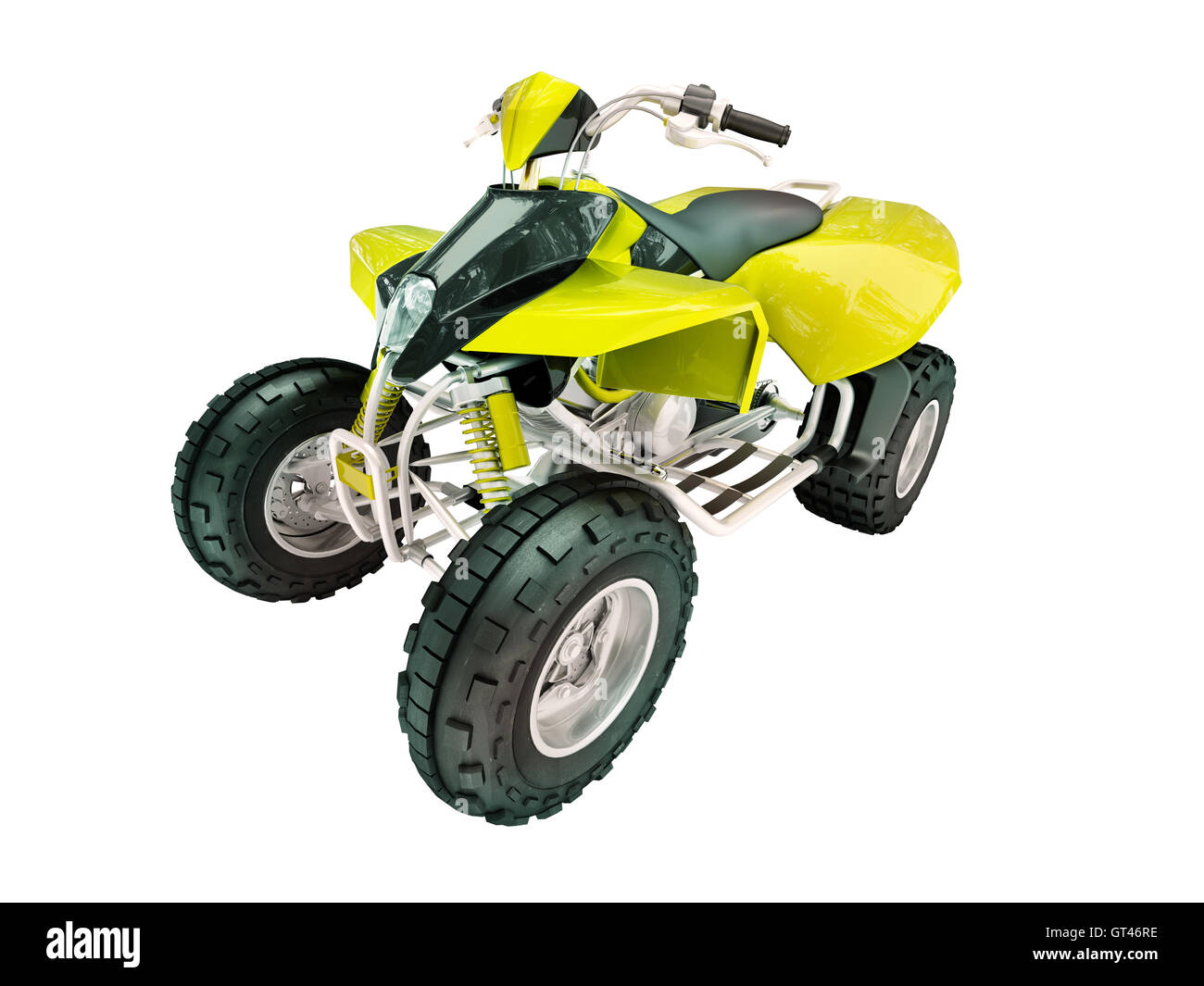 Quad bike isolated Stock Photo - Alamy