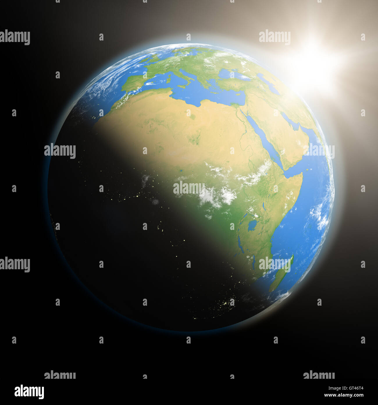 Sunrise over Africa Stock Photo - Alamy