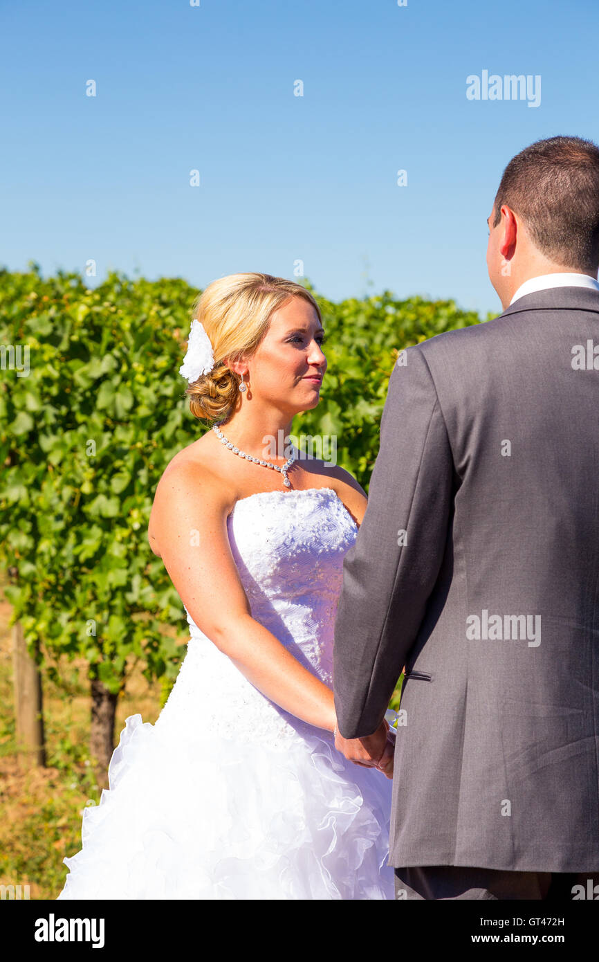 Bride and Groom Vows Ceremony Stock Photo - Alamy