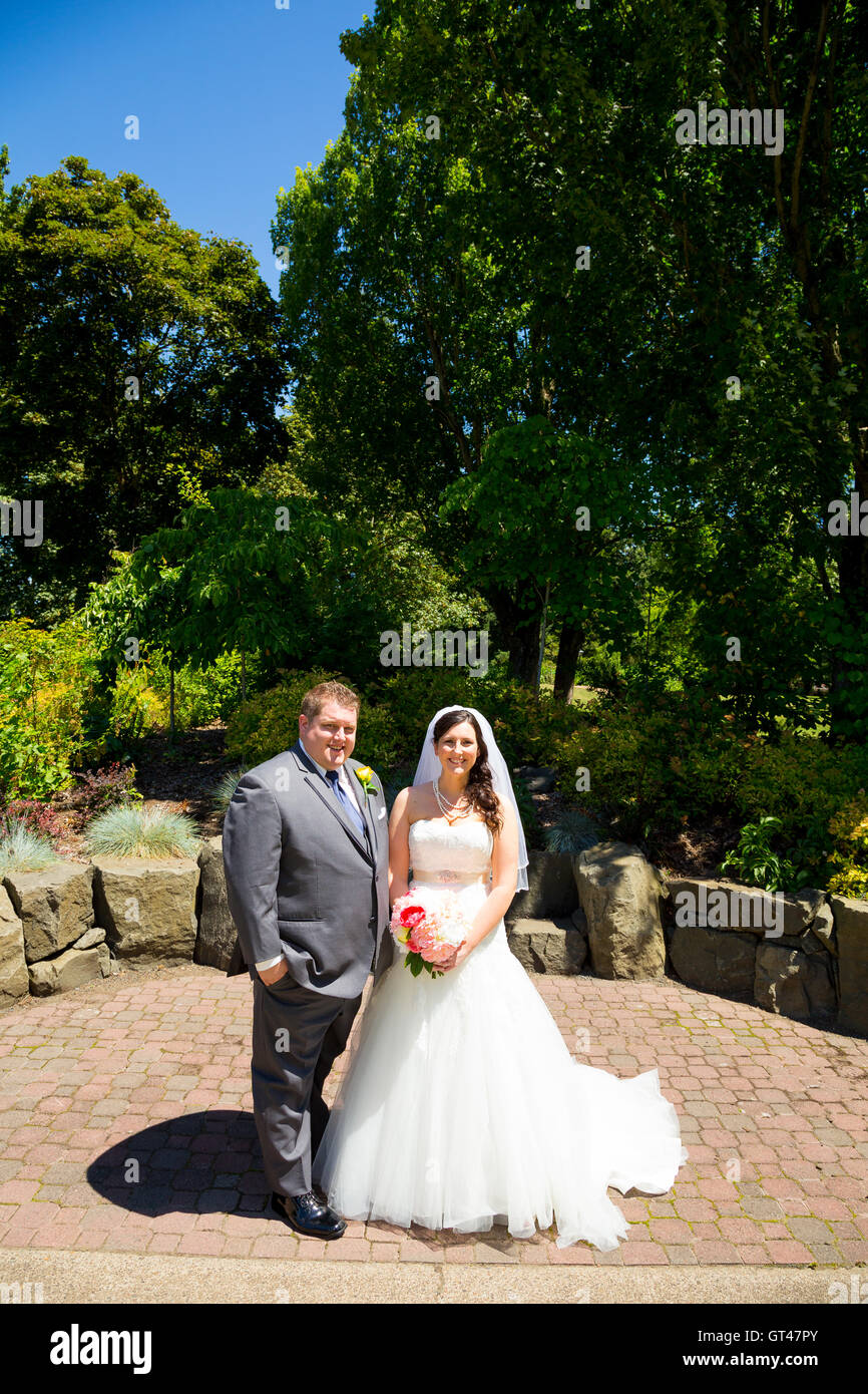 Bride and Groom Wedding Day Stock Photo - Alamy