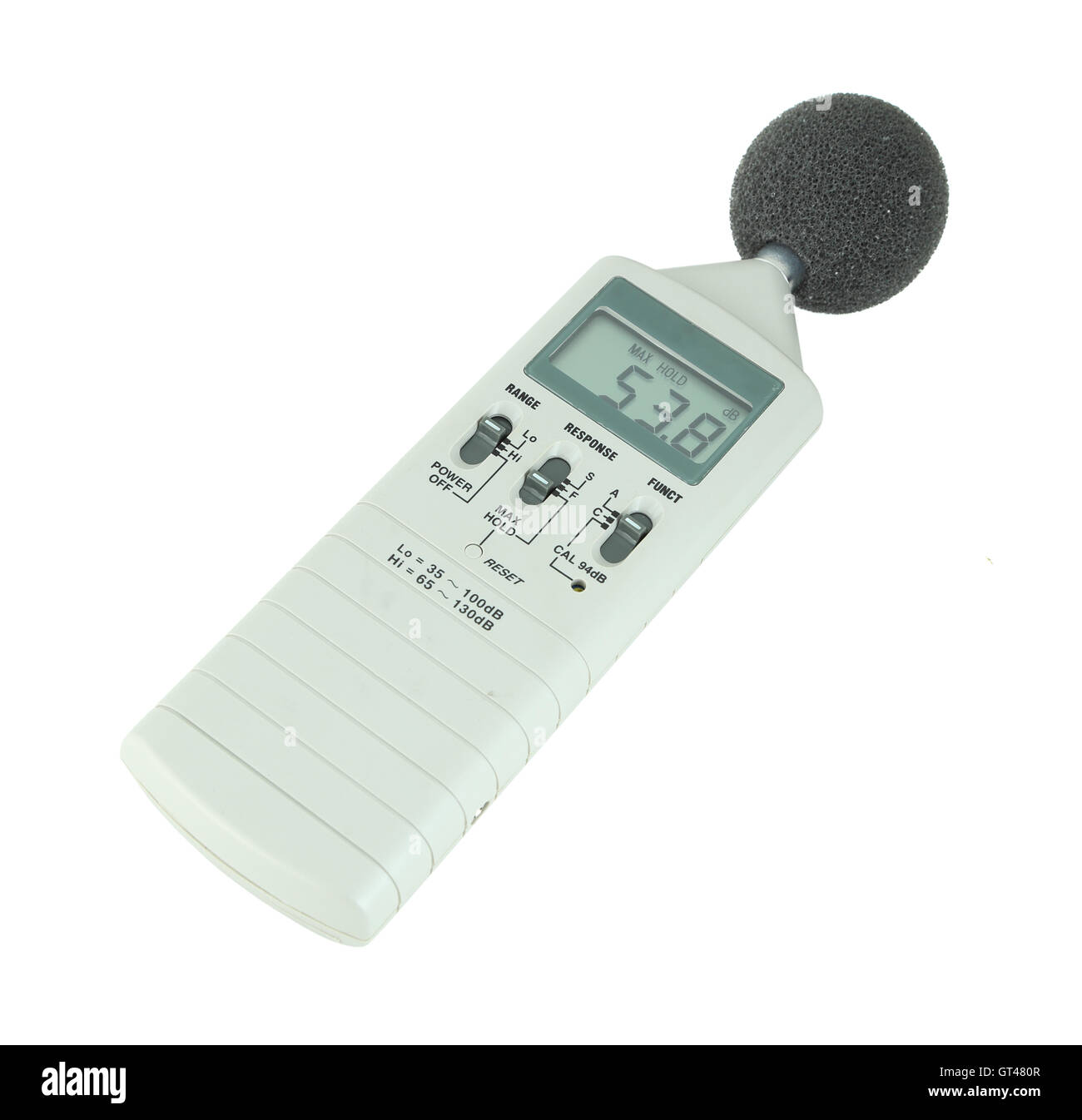 Noise level measurement Cut Out Stock Images & Pictures - Alamy