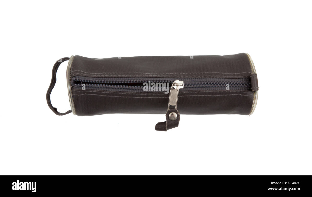 Black pencil case isolated Stock Photo - Alamy