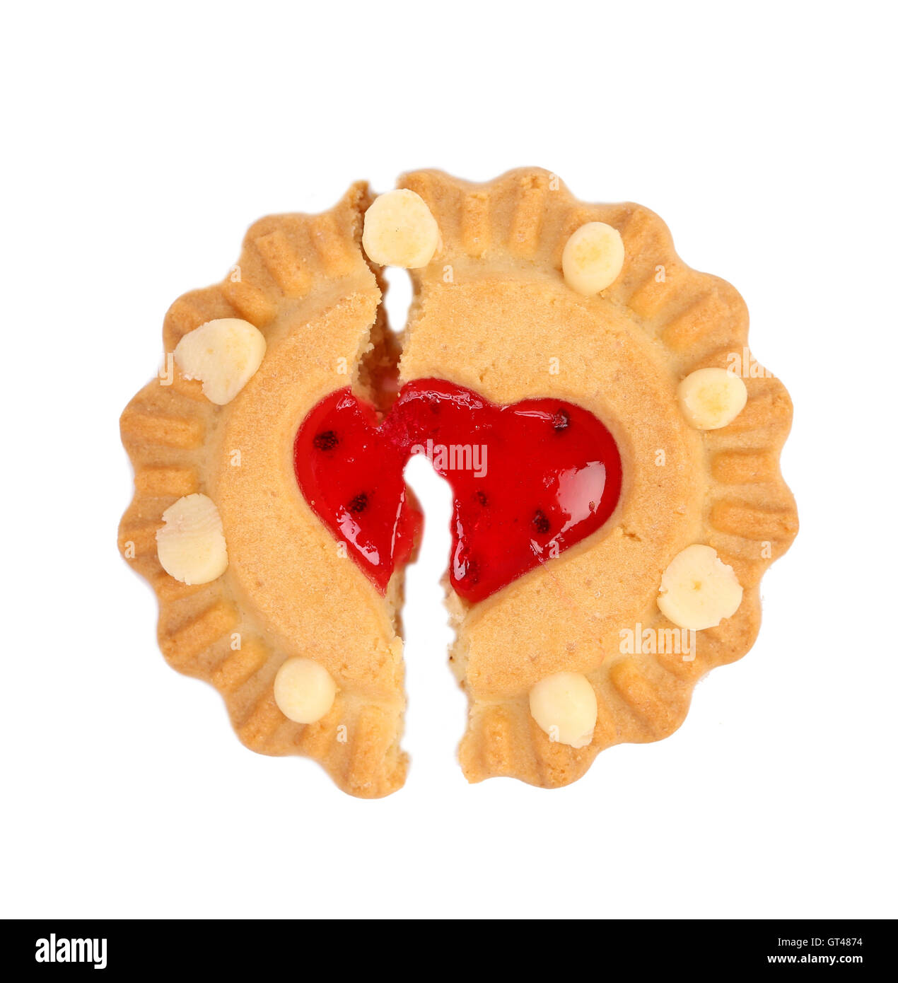 Biscuits. Broken heart Stock Photo - Alamy