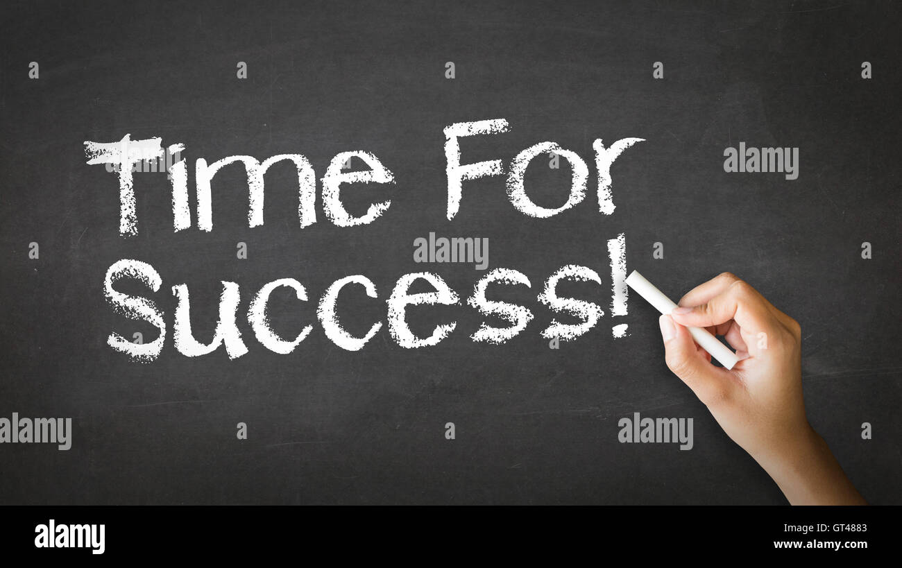 Time for Success Chalk Illustration Stock Photo - Alamy