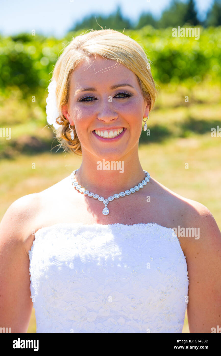 Bride On Her Wedding Day Stock Photo - Alamy