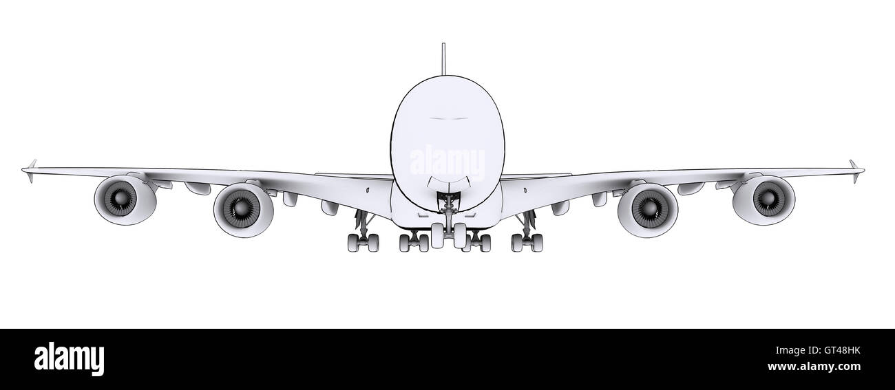 Large white plane Stock Photo - Alamy