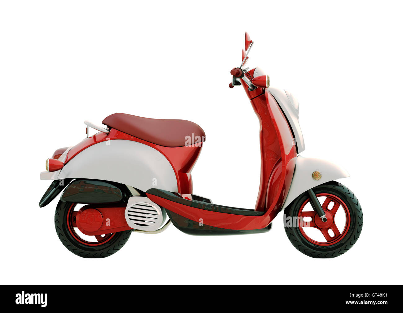 Classic scooter isolated Stock Photo - Alamy