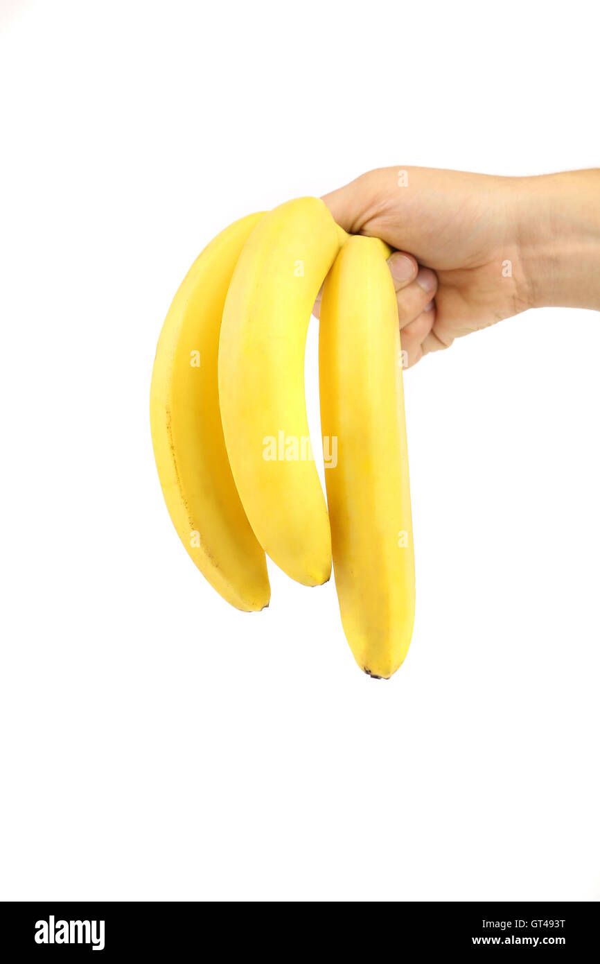 Hand holds bunch of bananas hi-res stock photography and images - Alamy
