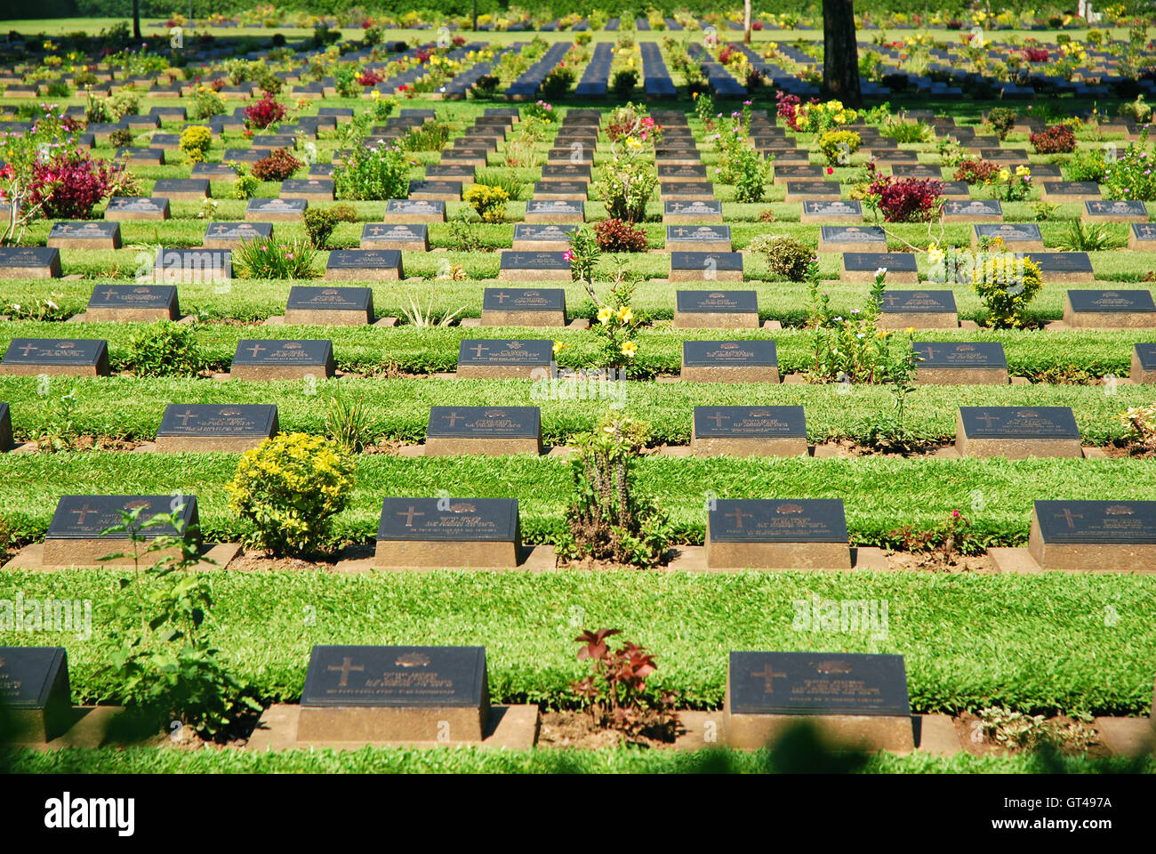 War Cemetery at Kanchanaburi Stock Photo - Alamy