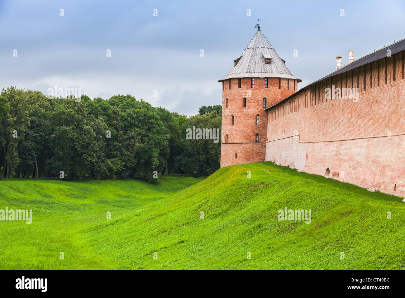 Medieval fortress walls novgorod kremlin hi-res stock photography and ...