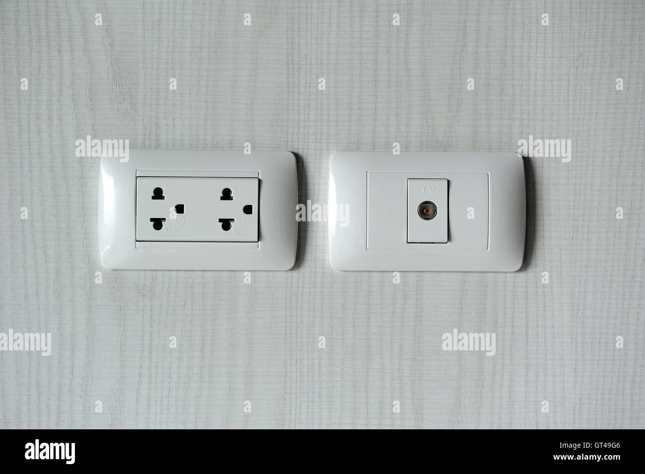 Tv wall outlet hi-res stock photography and images - Alamy