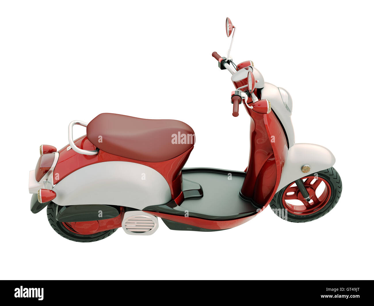 Classic scooter isolated Stock Photo - Alamy