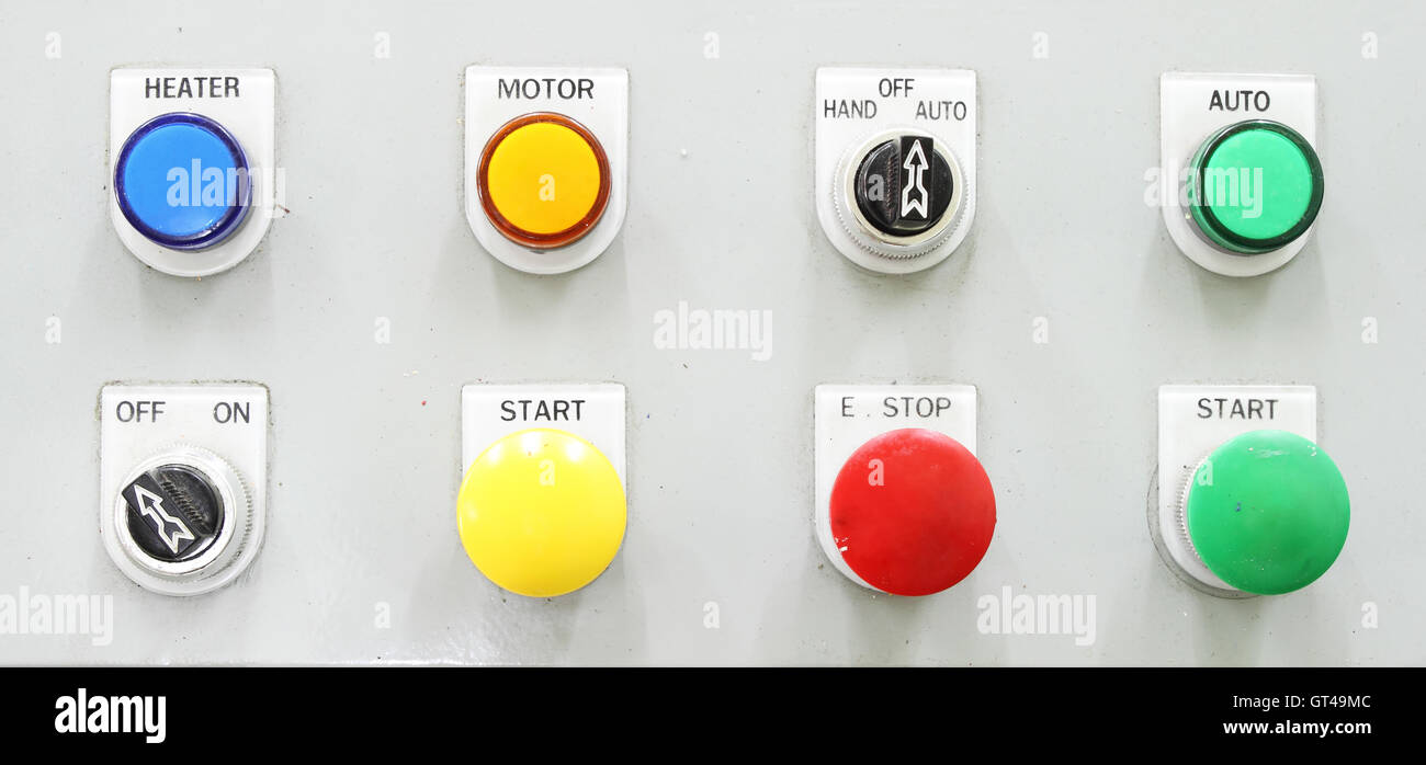 switching button control panel Stock Photo - Alamy