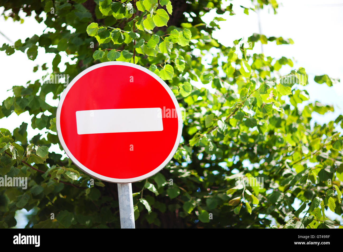 red traffic sign Stock Photo - Alamy