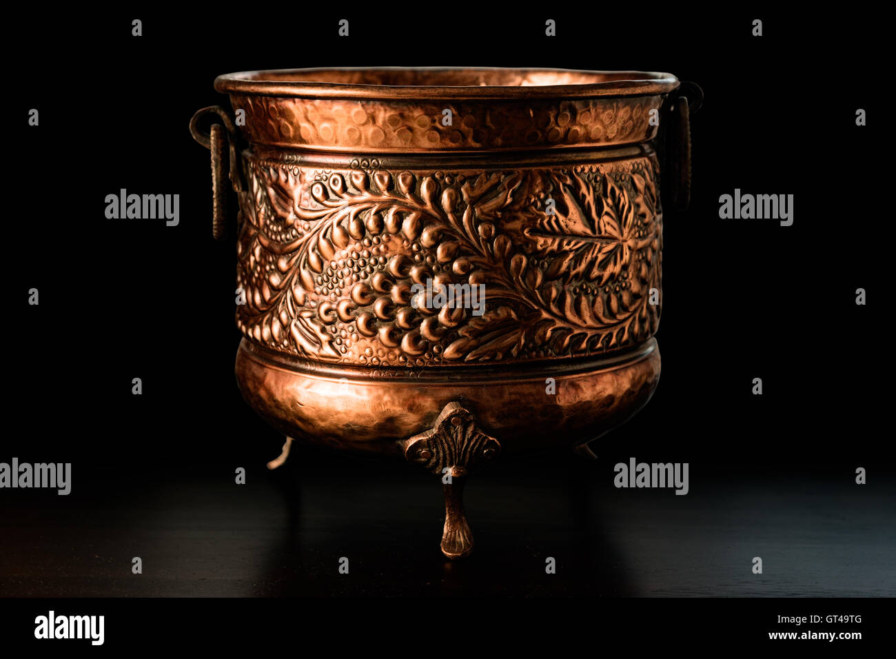 Antique art objects - medieval cauldron Stock Photo - Alamy