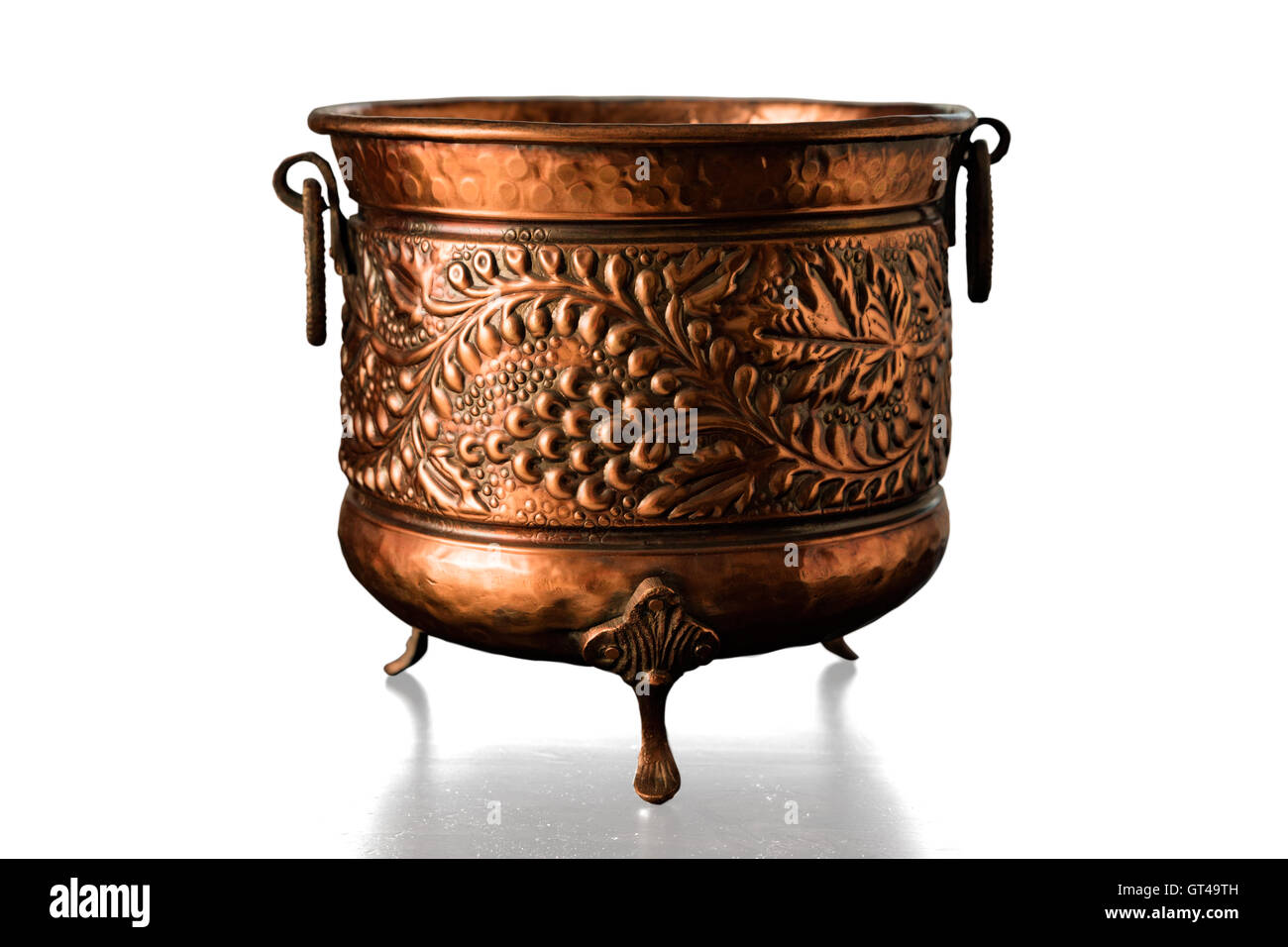 Antique art objects - medieval cauldron Stock Photo - Alamy