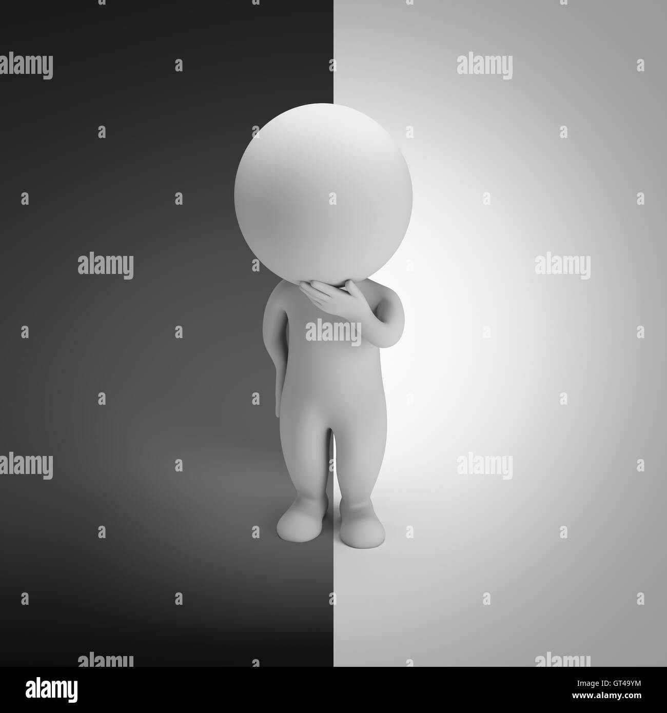 3d small people positive negative hi-res stock photography and images ...