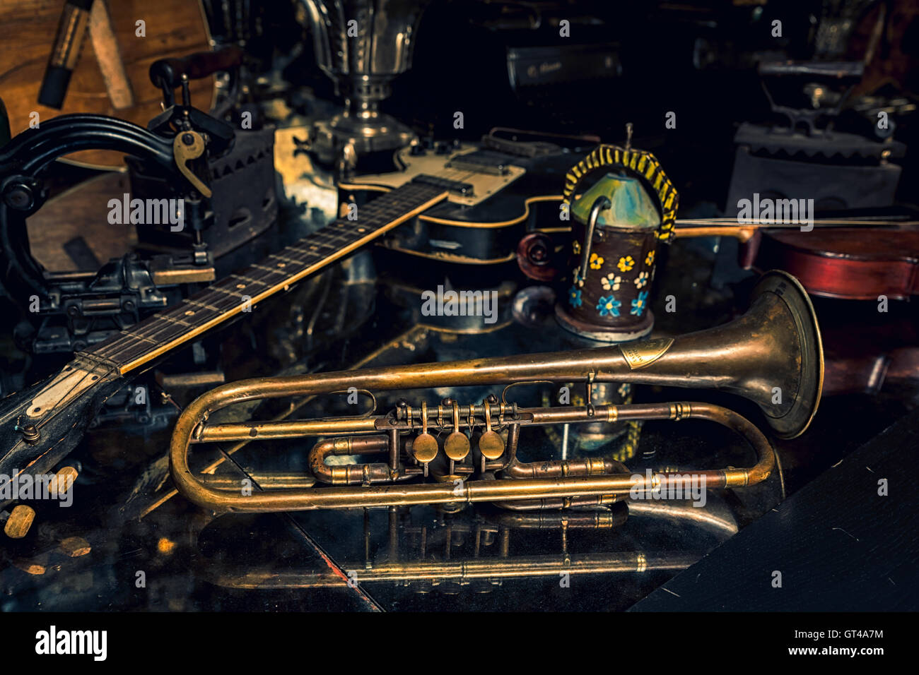 Collection Of Old Musical Instruments High Resolution Stock Photography ...