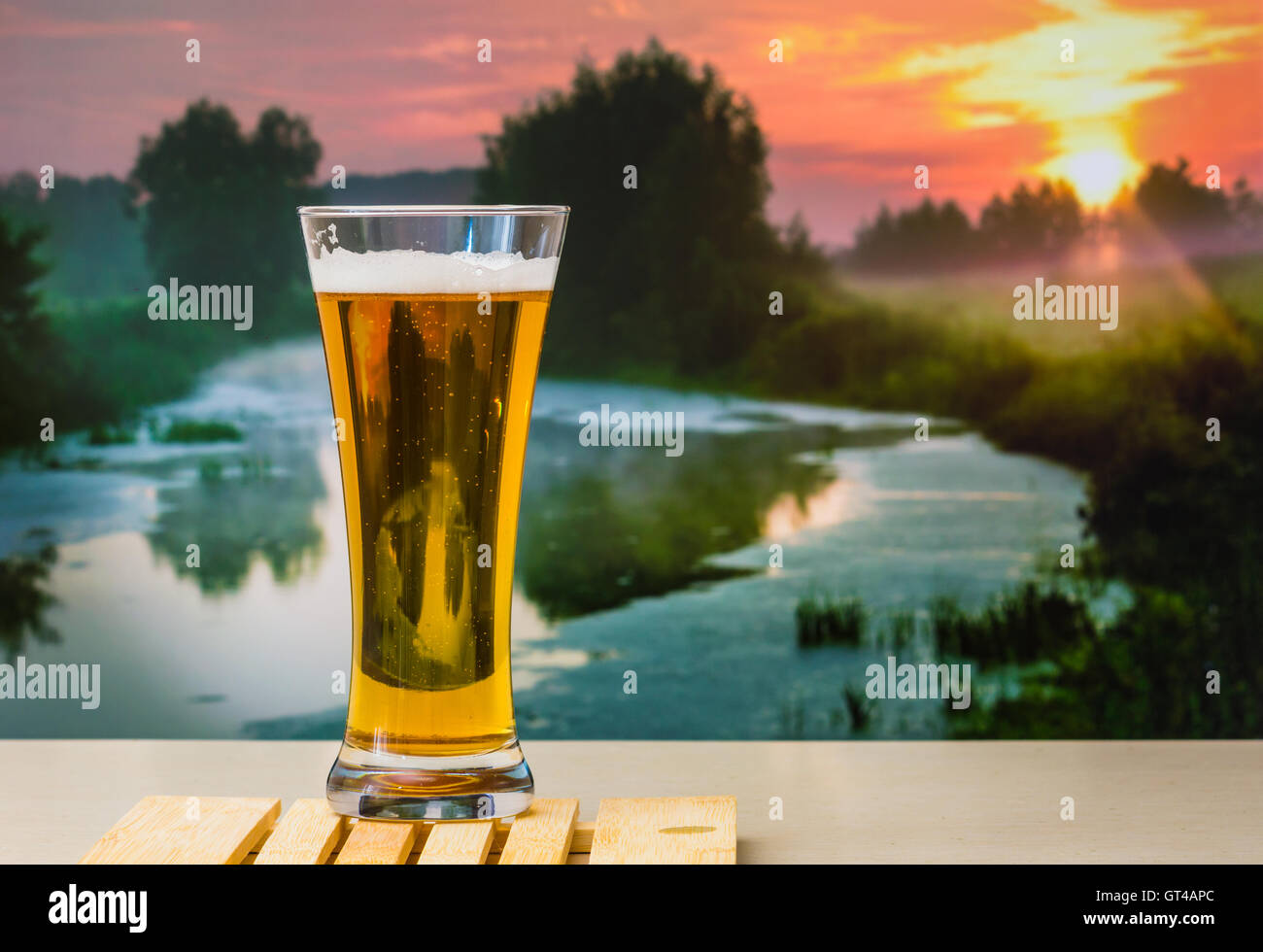 beer in a glass Stock Photo - Alamy