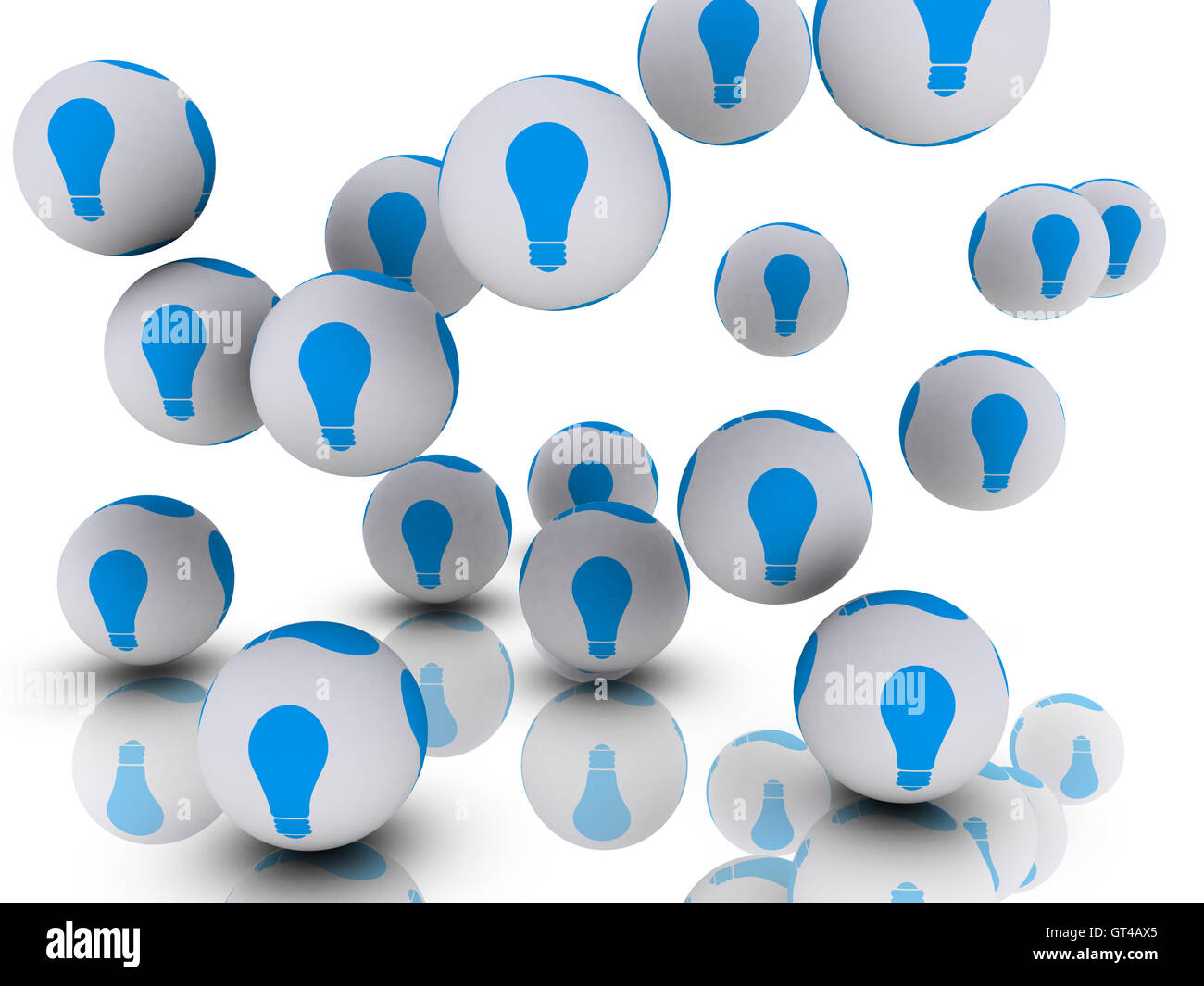 3d sphere with idea sign Stock Photo - Alamy