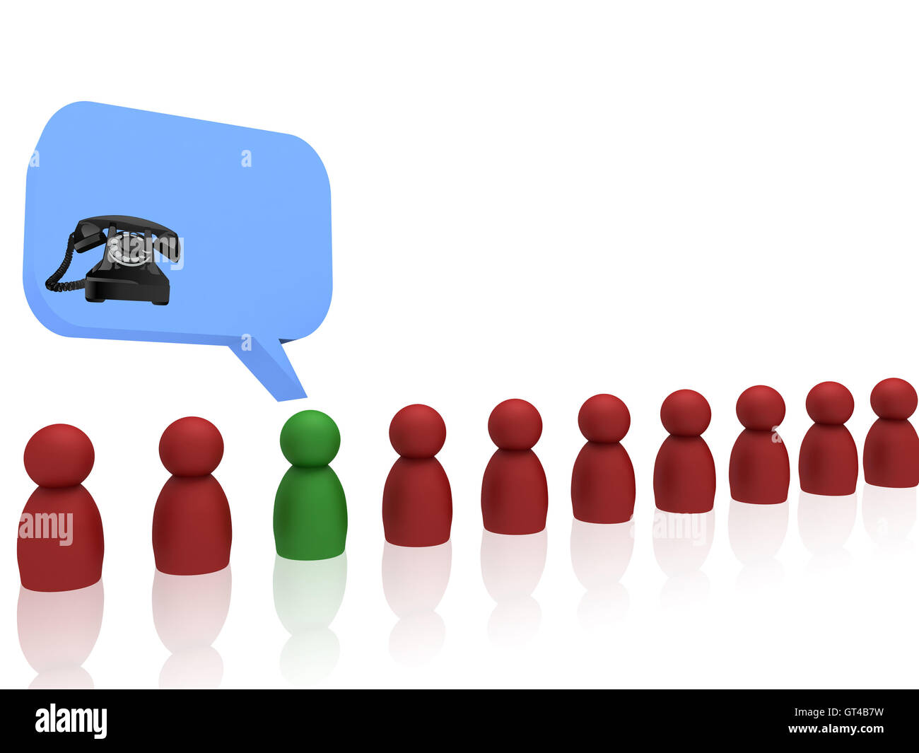 Man communication telephone bubble Cut Out Stock Images & Pictures - Alamy