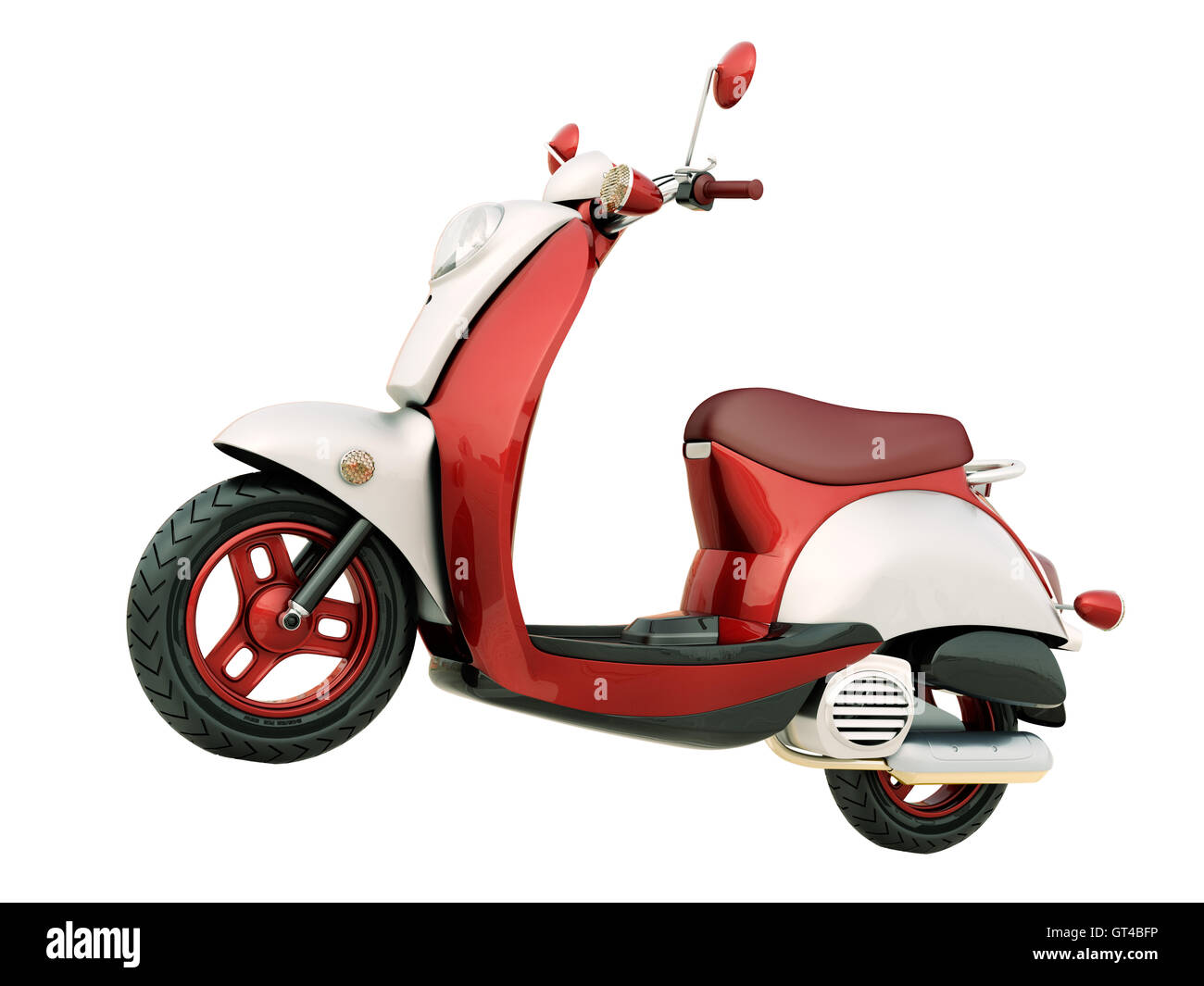 Classic scooter isolated Stock Photo - Alamy