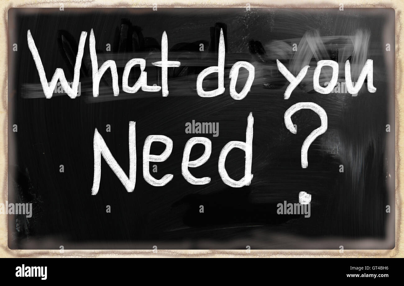 What Do You Need Stock Photo - Alamy