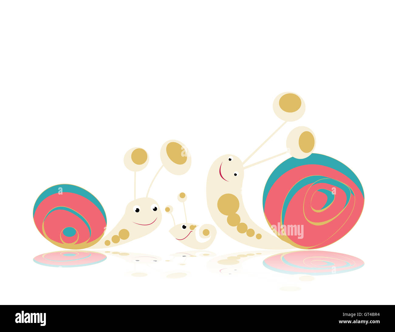 Cute snail illustrations hi-res stock photography and images - Alamy