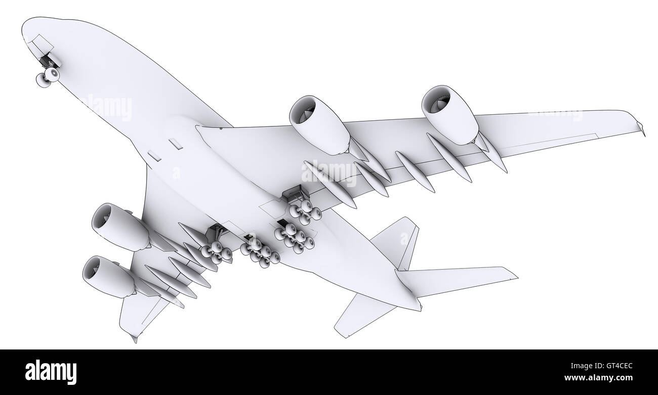 Large white plane Stock Photo - Alamy