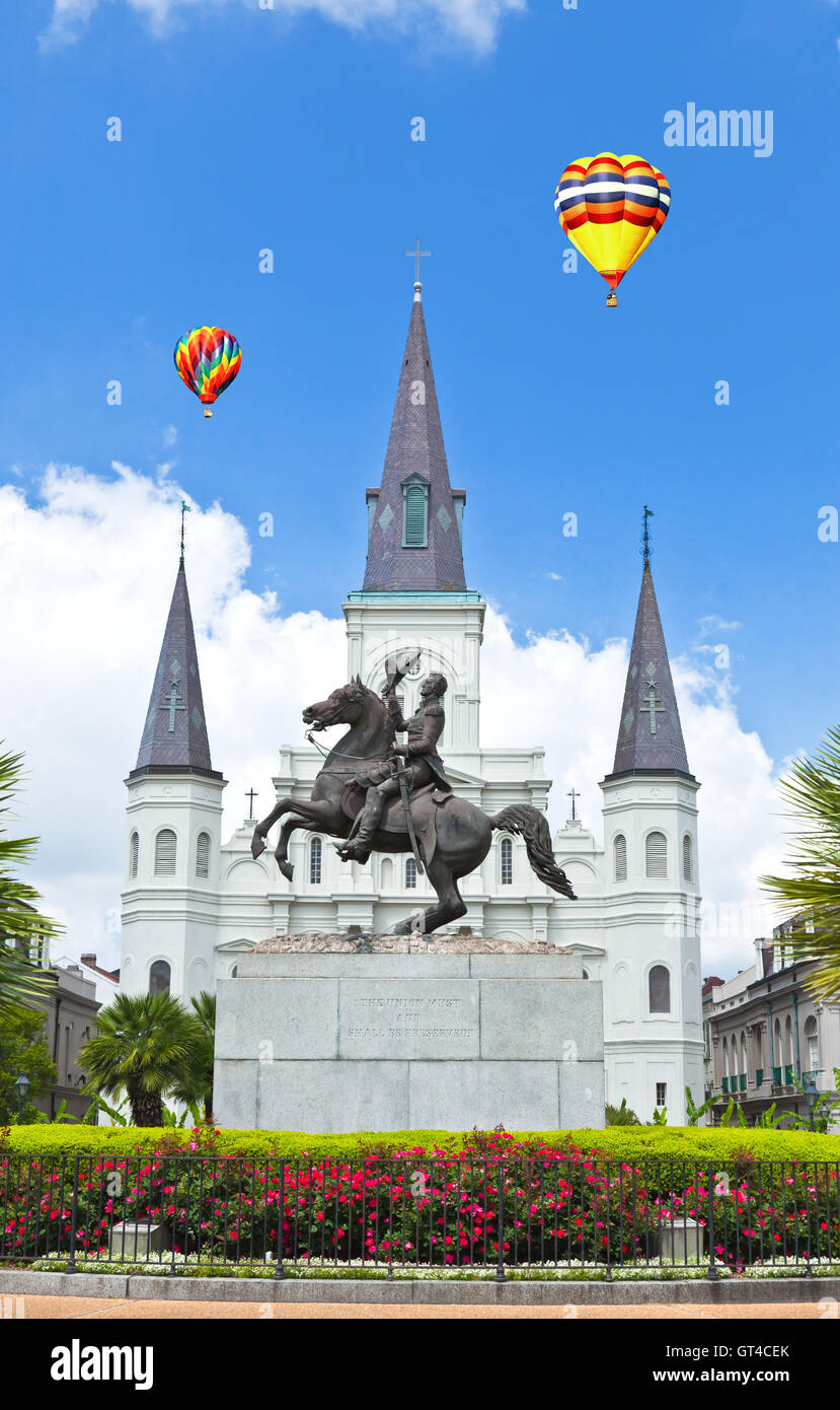 Saint Louis Cathedral and Jackson Square Stock Photo - Alamy