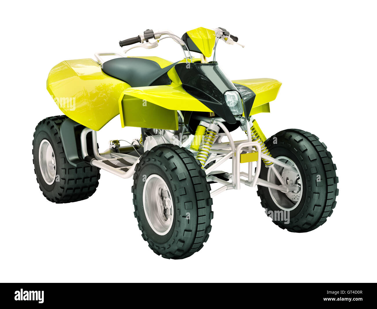Quad bike isolated Stock Photo - Alamy