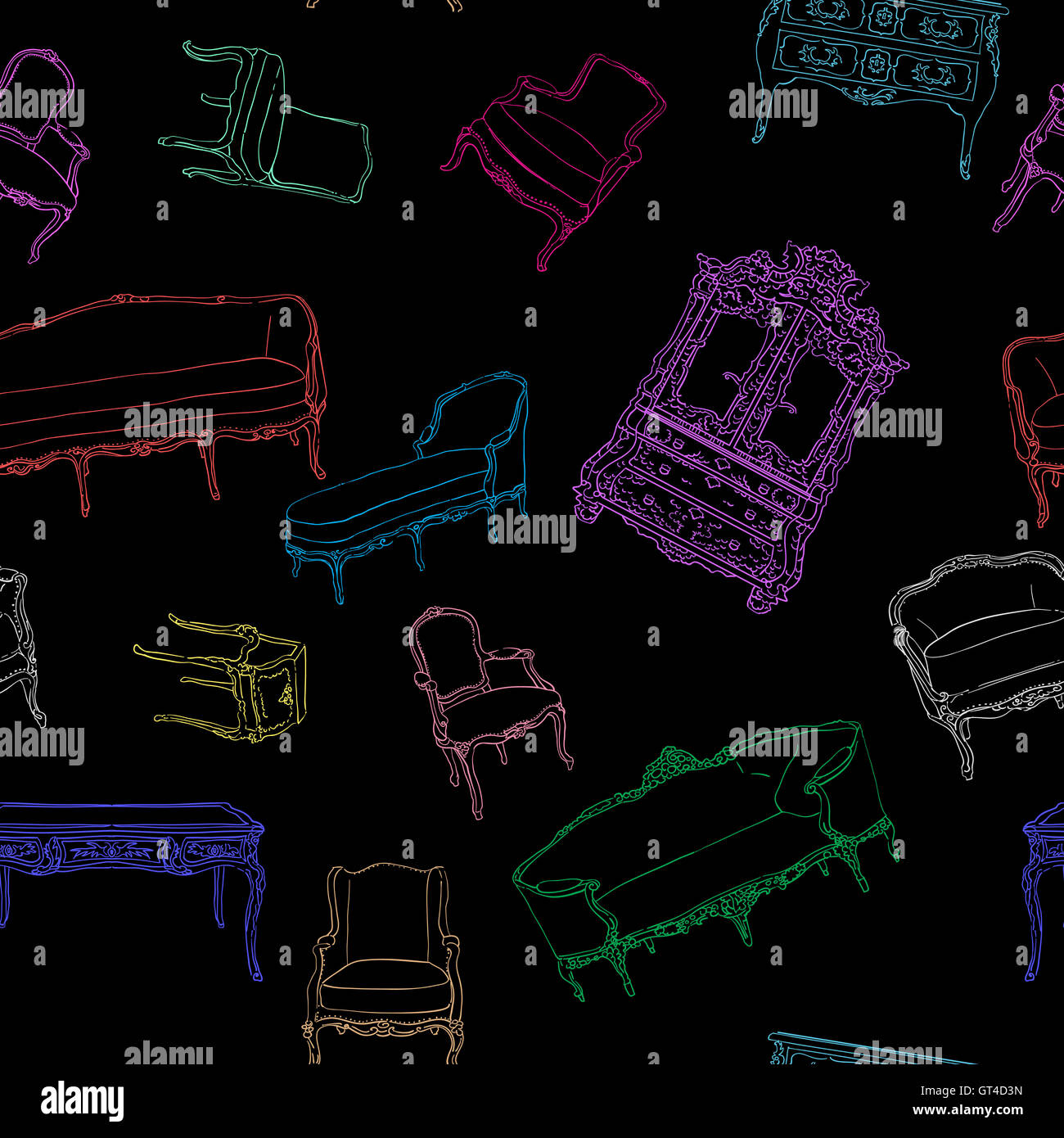 Rococo pattern hi-res stock photography and images - Alamy