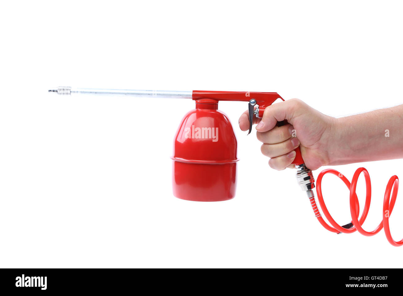 Spray gun isolated over a white background Stock Photo - Alamy